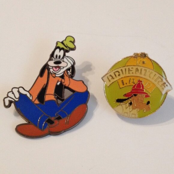 Disney | Jewelry | Goofy Adventure Land Disney Lapel Pins Brooch Set Of ...